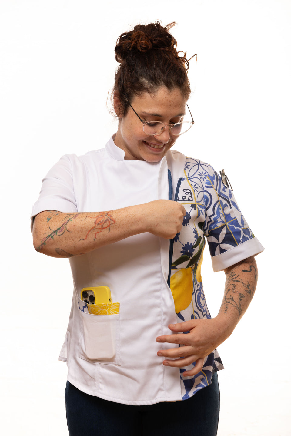 Santorini Women's Fitted Chef Jacket – Funky Chef